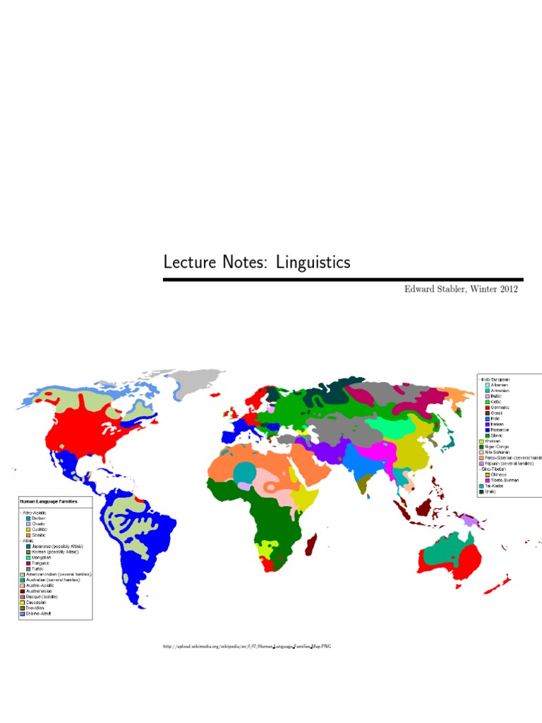 Lecture Notes Linguistics Pdf Part Of Speech Morphology Linguistics