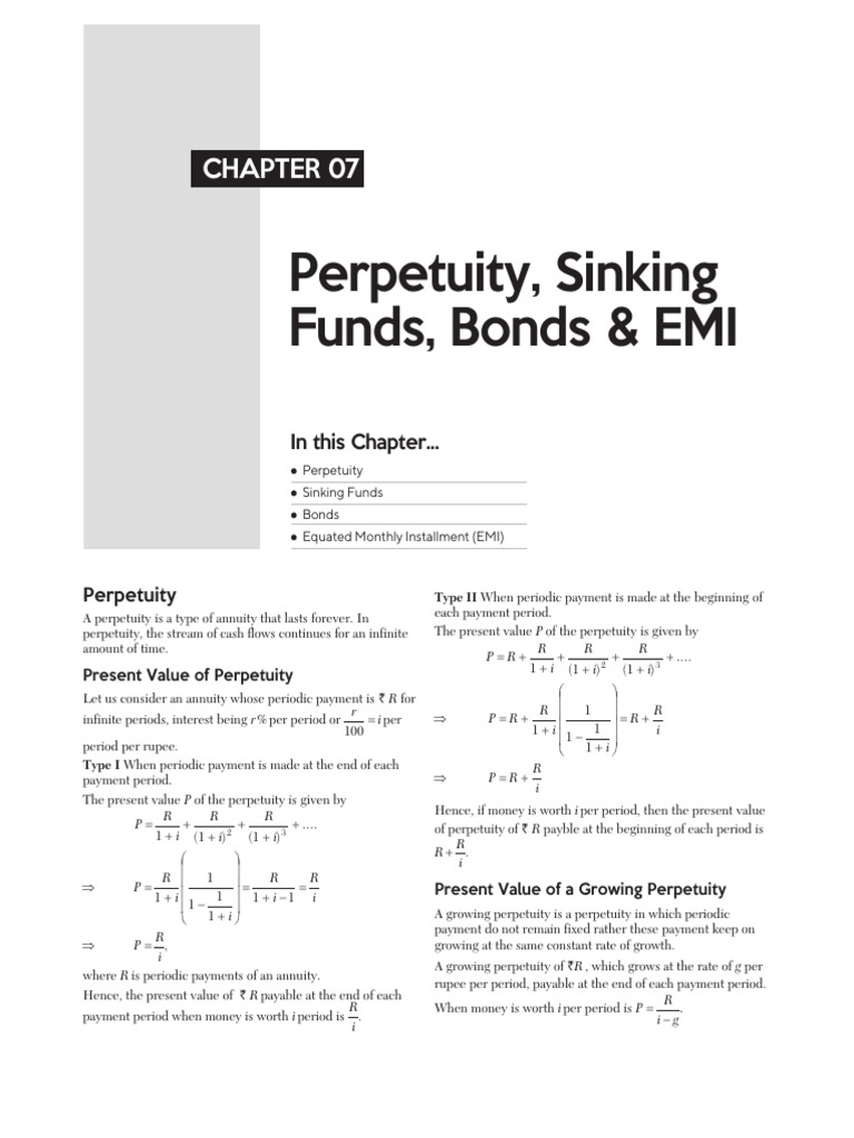 Understanding Perpetuity and Bonds | PDF | Bonds (Finance) | Present Value