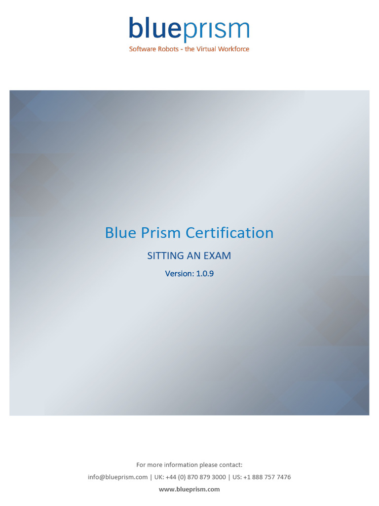 Blue Prism Certification - Sitting an Exam | PDF | Identity Document
