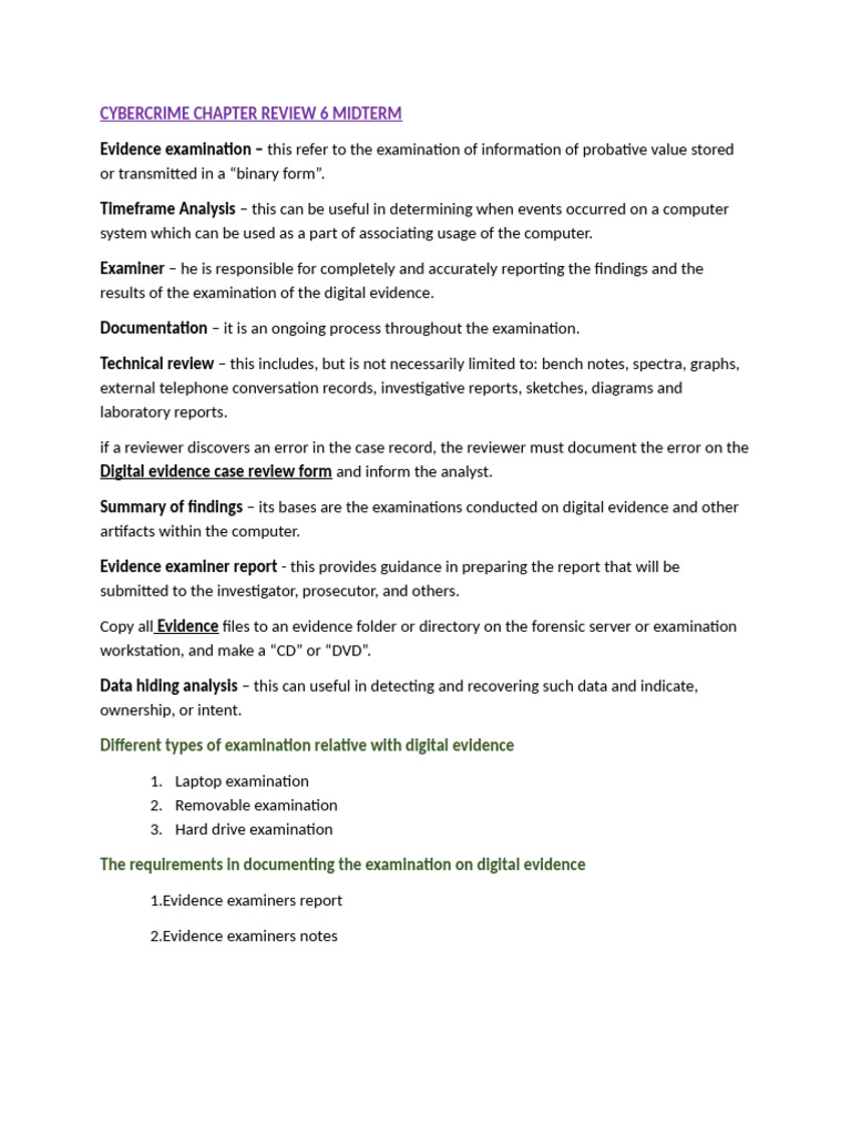 Cybercrime Chapter Review 6 Midterm | PDF
