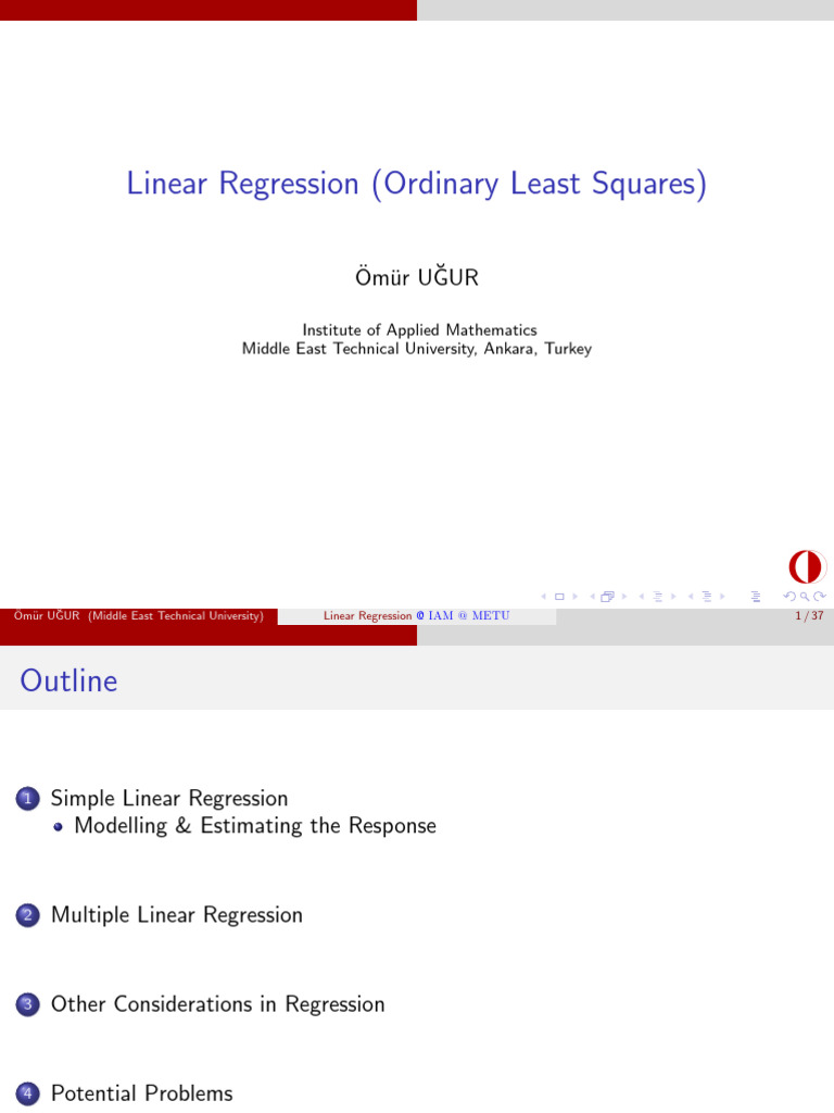 3.2 Linear Regression | PDF | Regression Analysis | Linear Regression