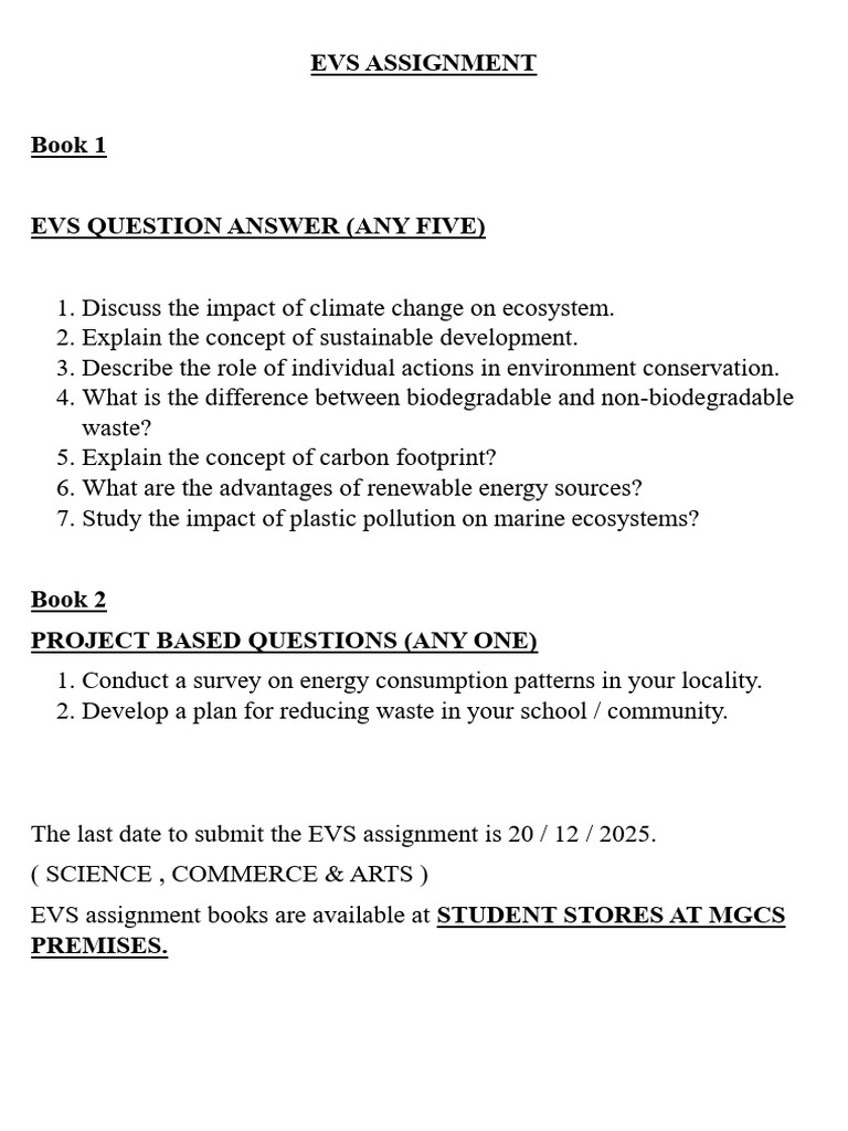 Evs Assignment | PDF