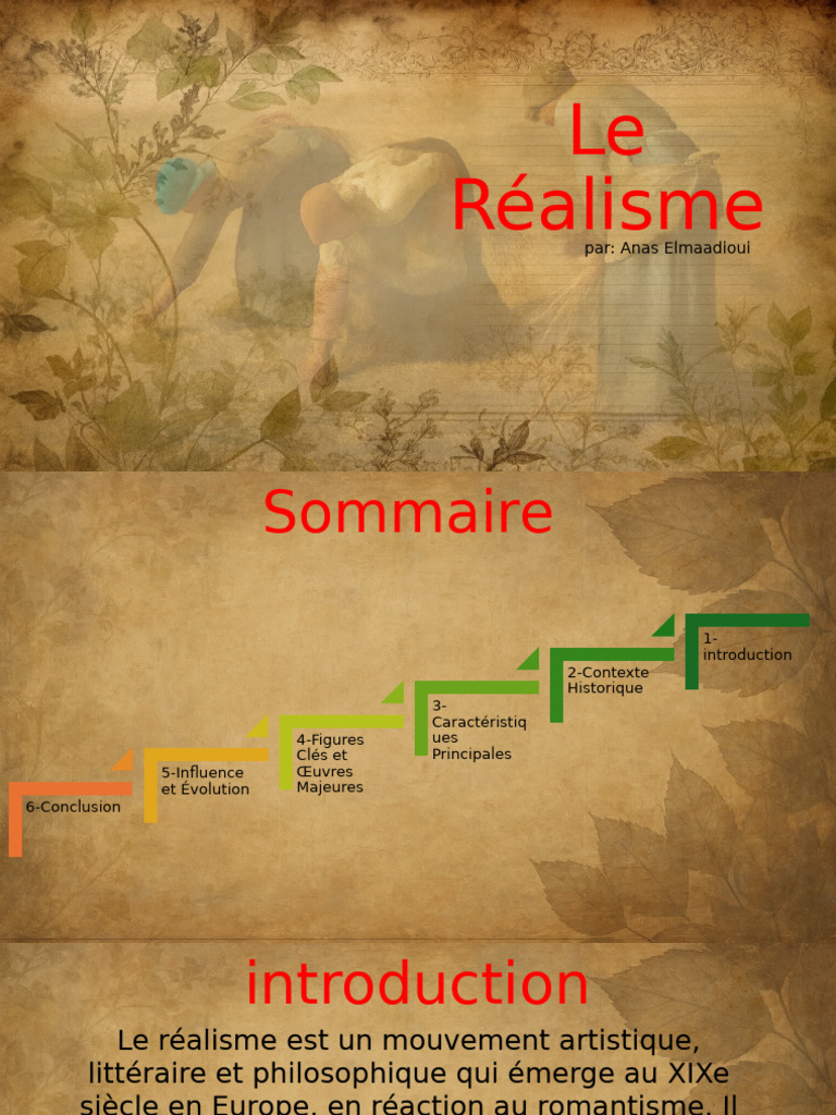 Le réalisme : mouvement et caractéristiques | PDF | Réalisme (littérature)