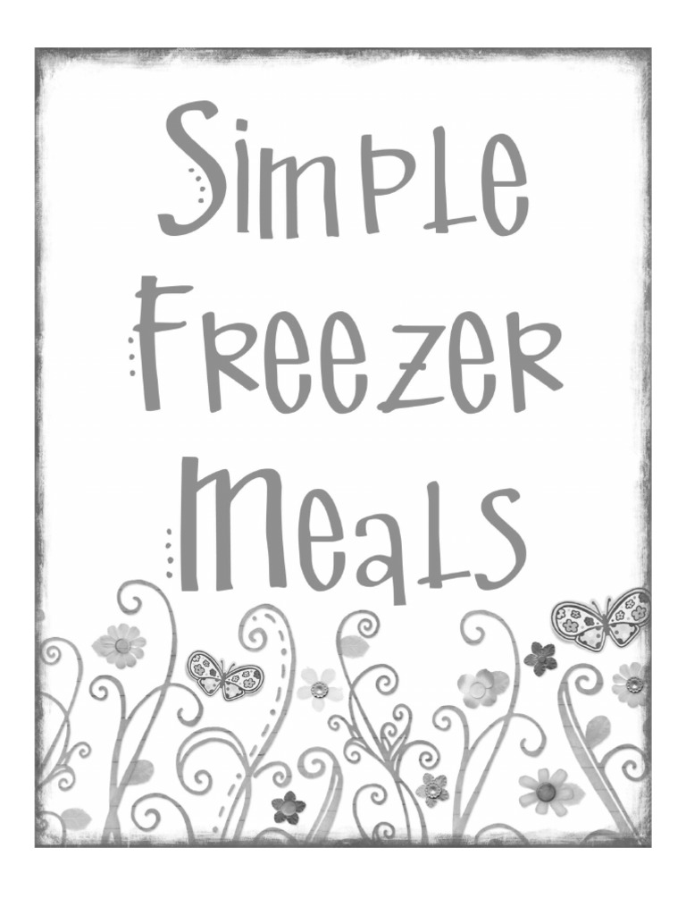 Freezer Meals | PDF | Tomato Sauce | Chicken Soup