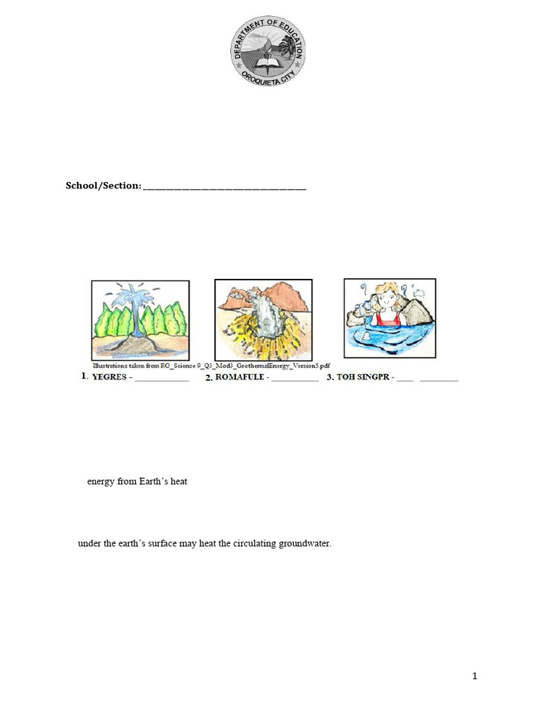 Geothermal Energy for Grade 9 Science | PDF | Geothermal Energy | Power ...