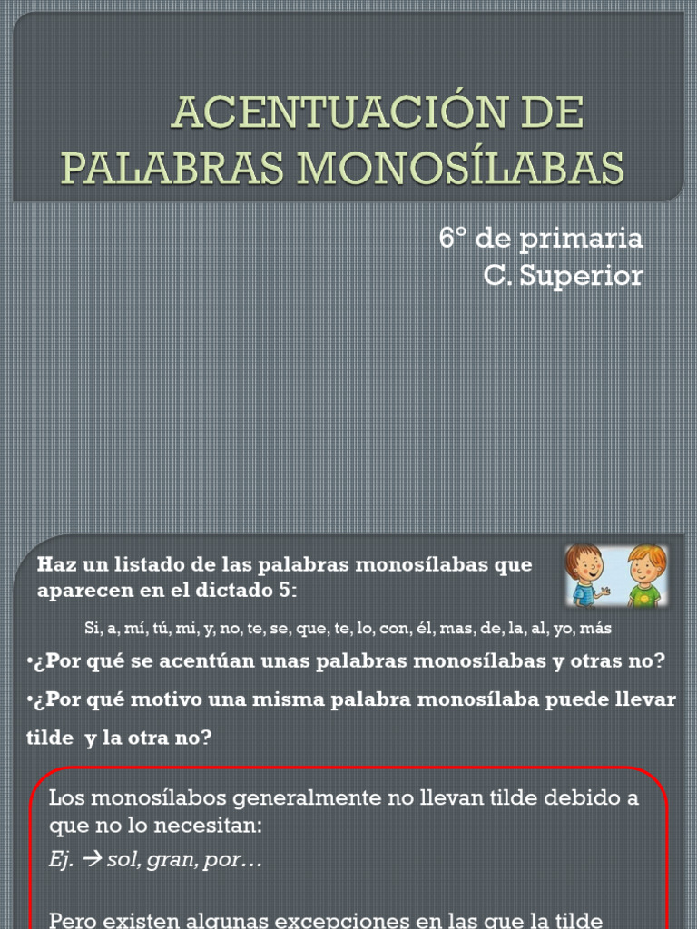 Tilde Diacrítica en Monosílabos | PDF | Pronombre | Lingüística