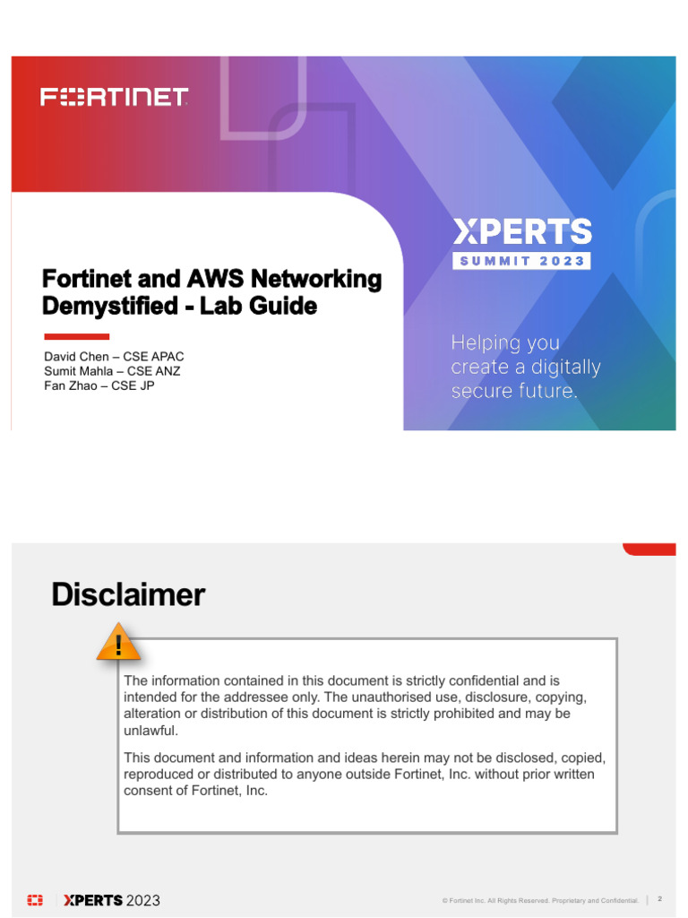 Fortinet AWS Networking Lab Guide | PDF | Internet Architecture ...
