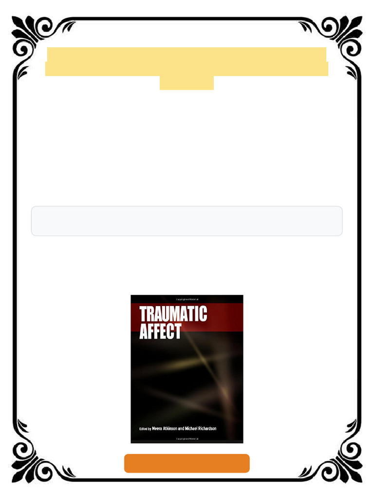 Traumatic Affect 1st Edition Meera Atkinson Ebook One Tap Reading | PDF ...