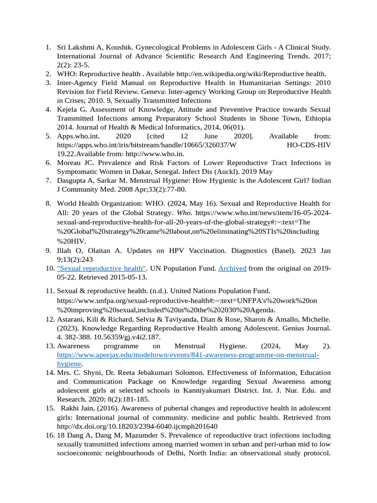 References | PDF | Public Health | Health Sciences