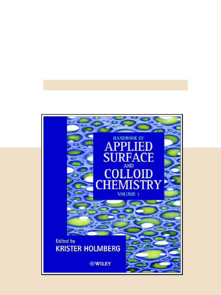 (Ebook) Handbook of Applied Surface and Colloid Chemistry by Krister ...
