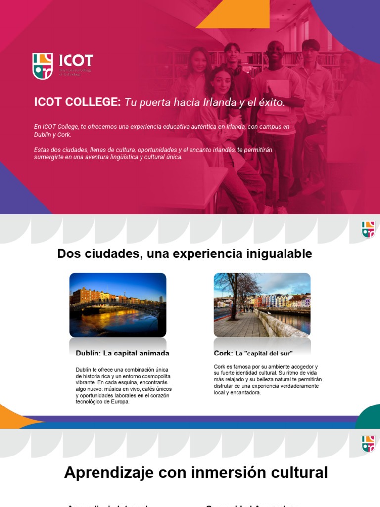 Estudia Inglés en Irlanda: ICOT College | PDF | Republica de Irlanda ...