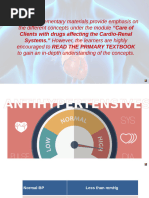 Antihypertensive Drug Classes Mnemonics | PDF
