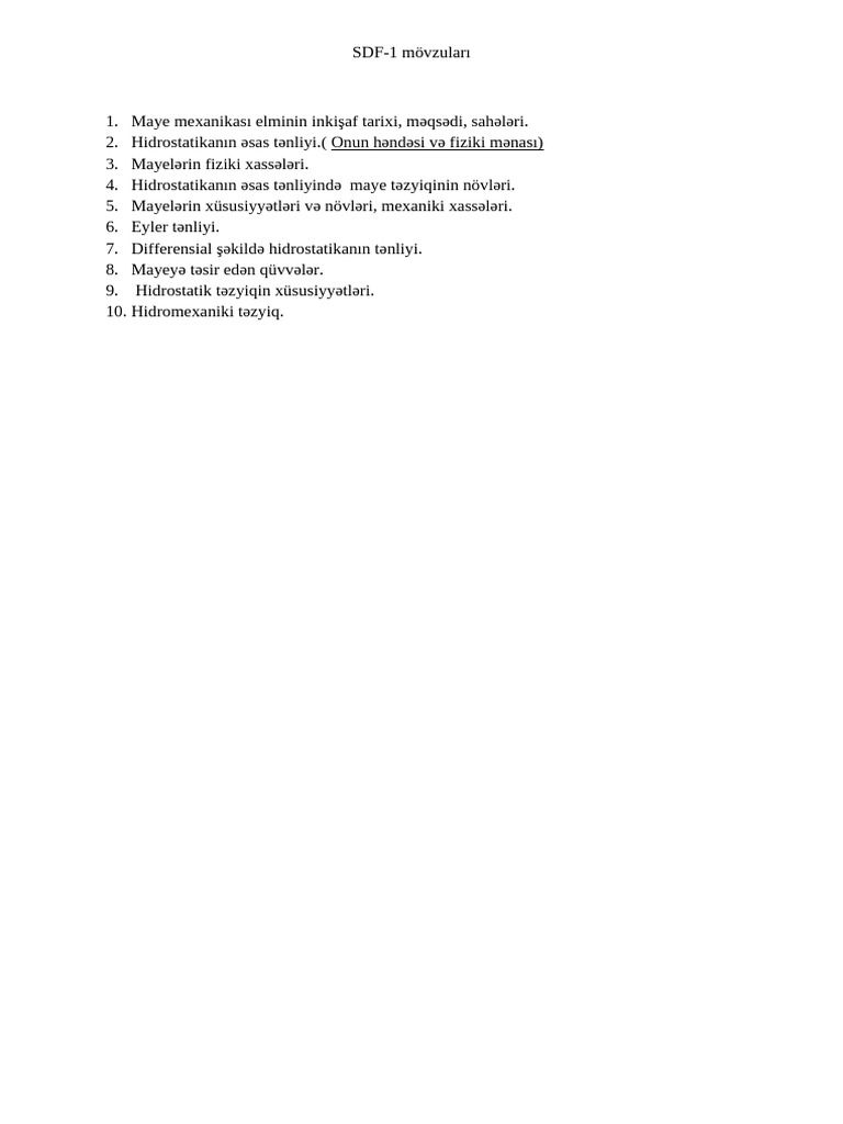 SDF 1 Suallari | PDF