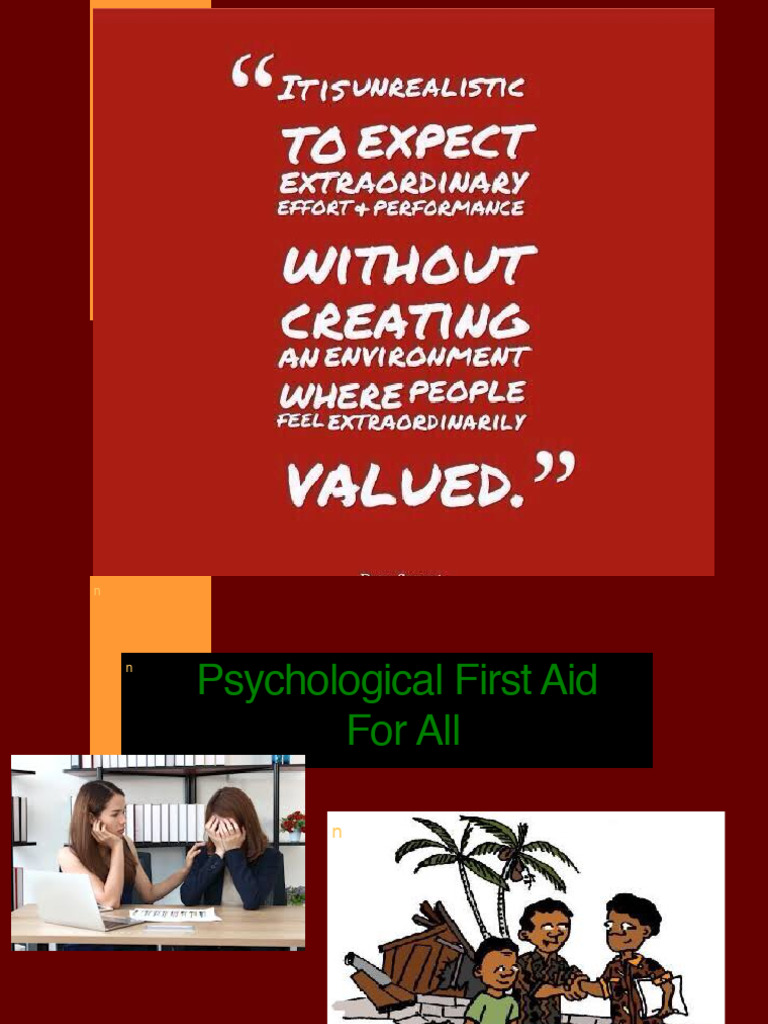 Psychological First Aid Guide | PDF | Psychosocial | Stress (Biology)