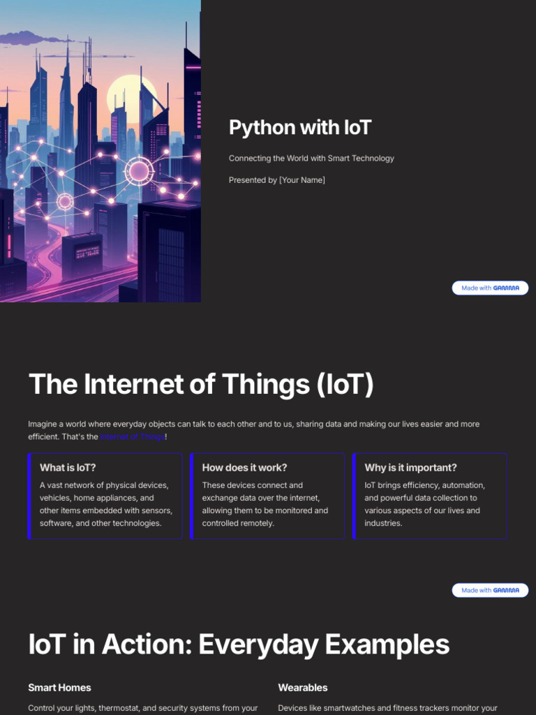 Python With IoT | PDF | Internet Of Things | Automation