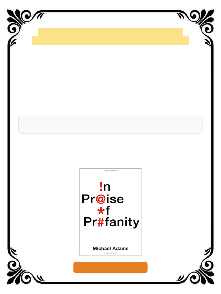 In praise of profanity 1st Edition Adams eBook downloadable instantly ...