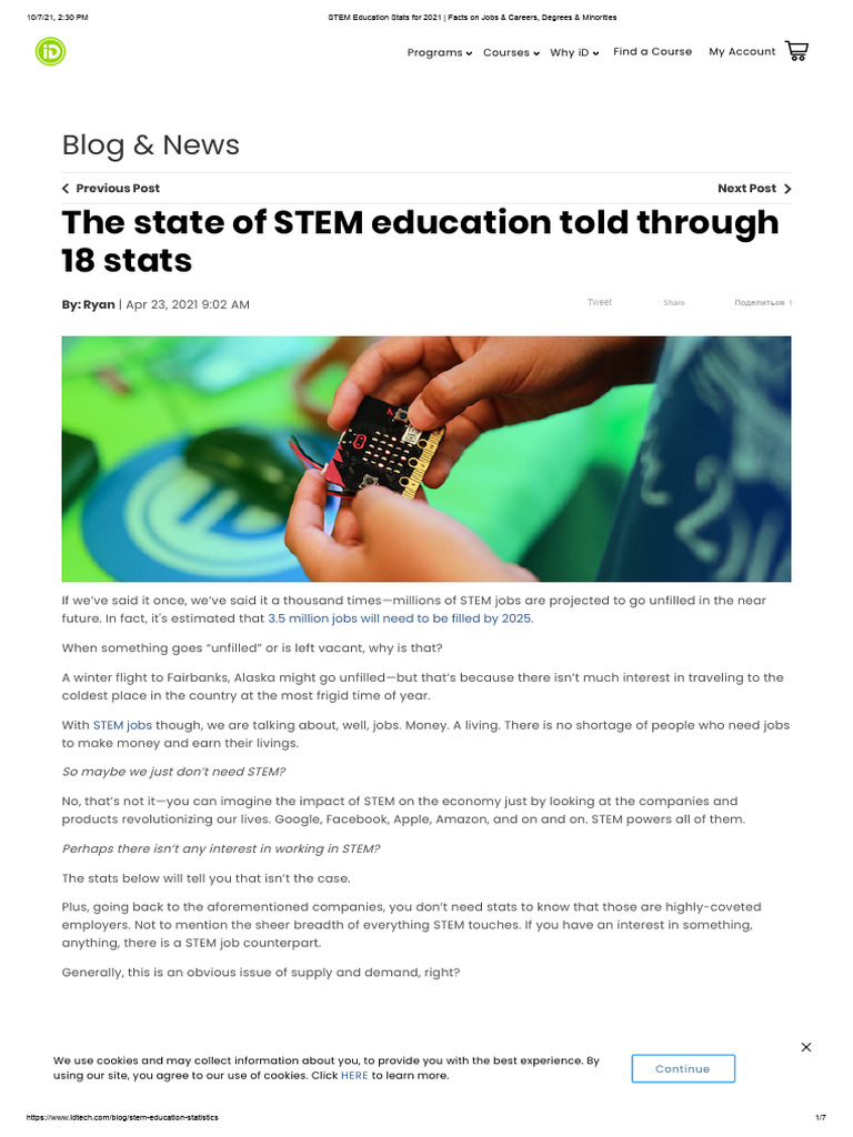 2021 STEM Education Statistics Overview | PDF | Science, Technology ...