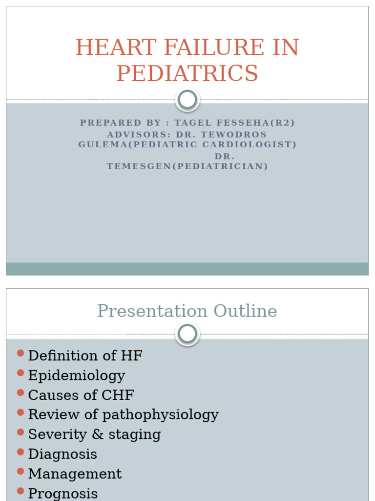 Pediatric Heart Failure Overview | PDF | Heart Failure | Angiotensin