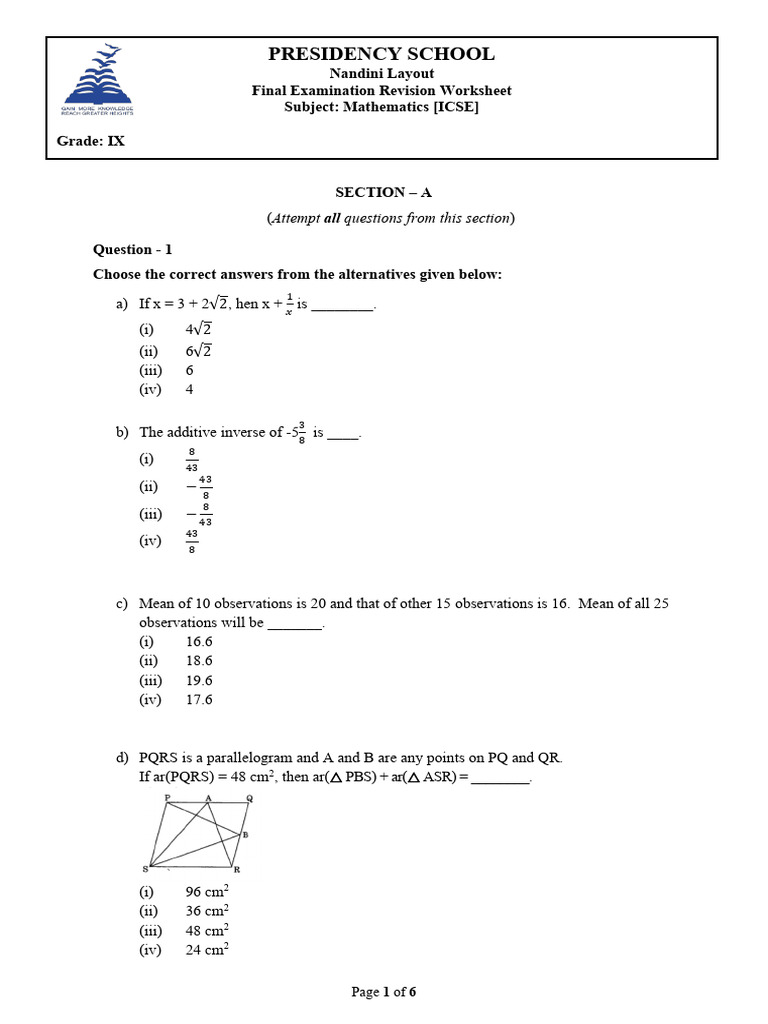 Httpspsnlo.edunexttechnologies.comfilekey=7B22filename2222Grade 9 Mathematics Final Exam ...