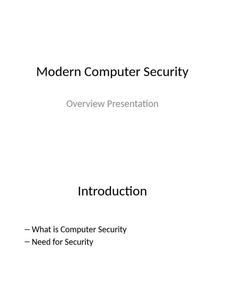 Modern Computer Security | PDF