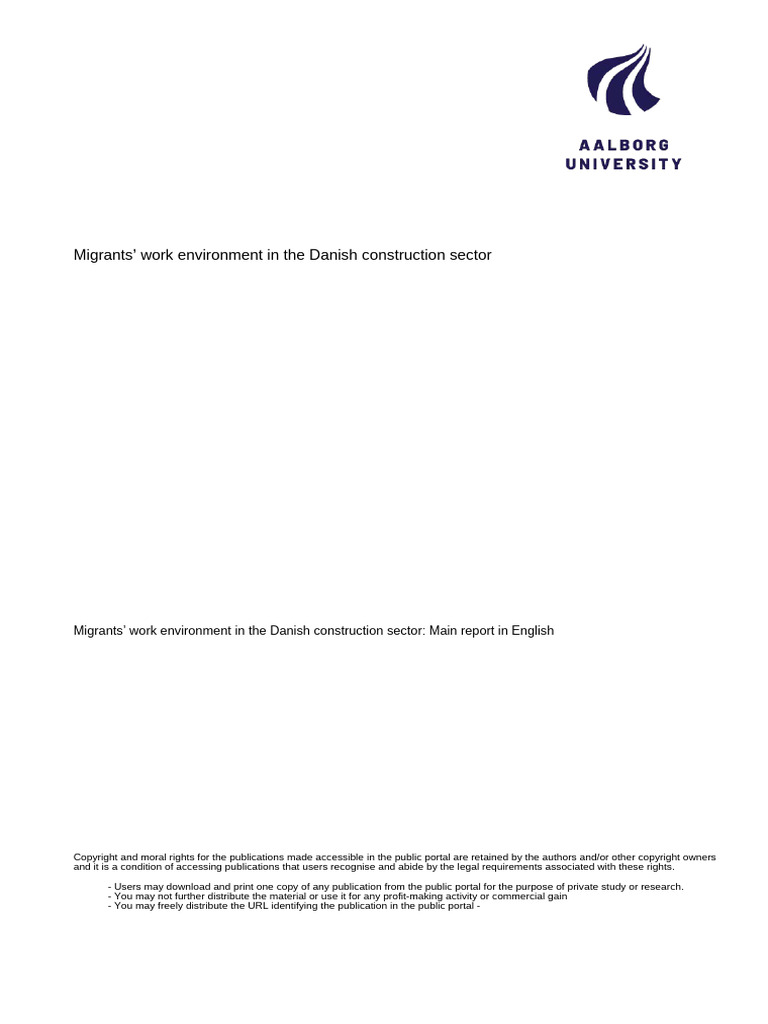 Overgaard Et Al Migrants OHS Denmark Construction Long Version in ...