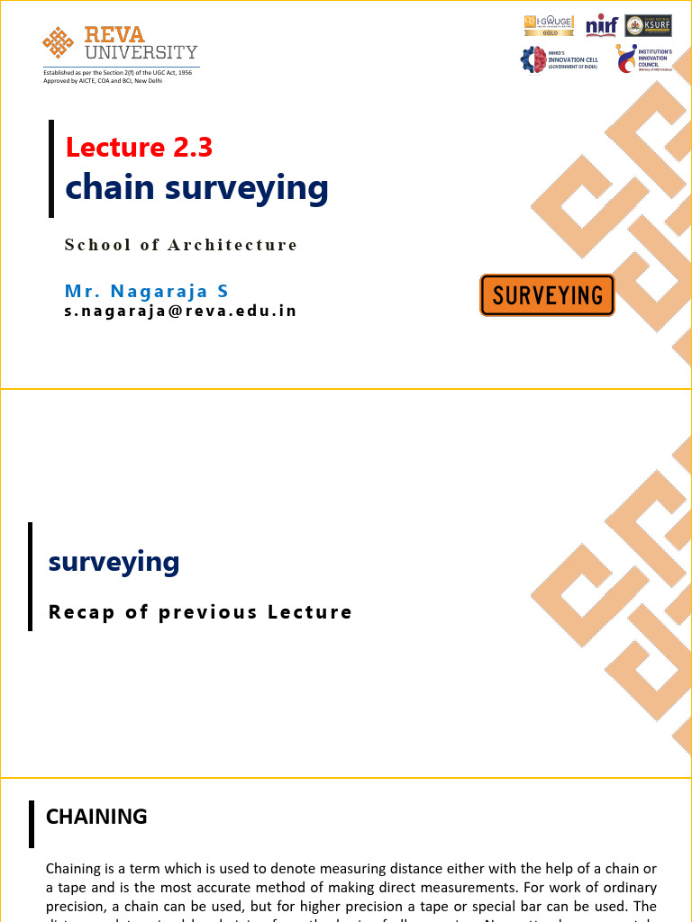 3) Chain Surveying | PDF | Surveying | Foot (Unit)