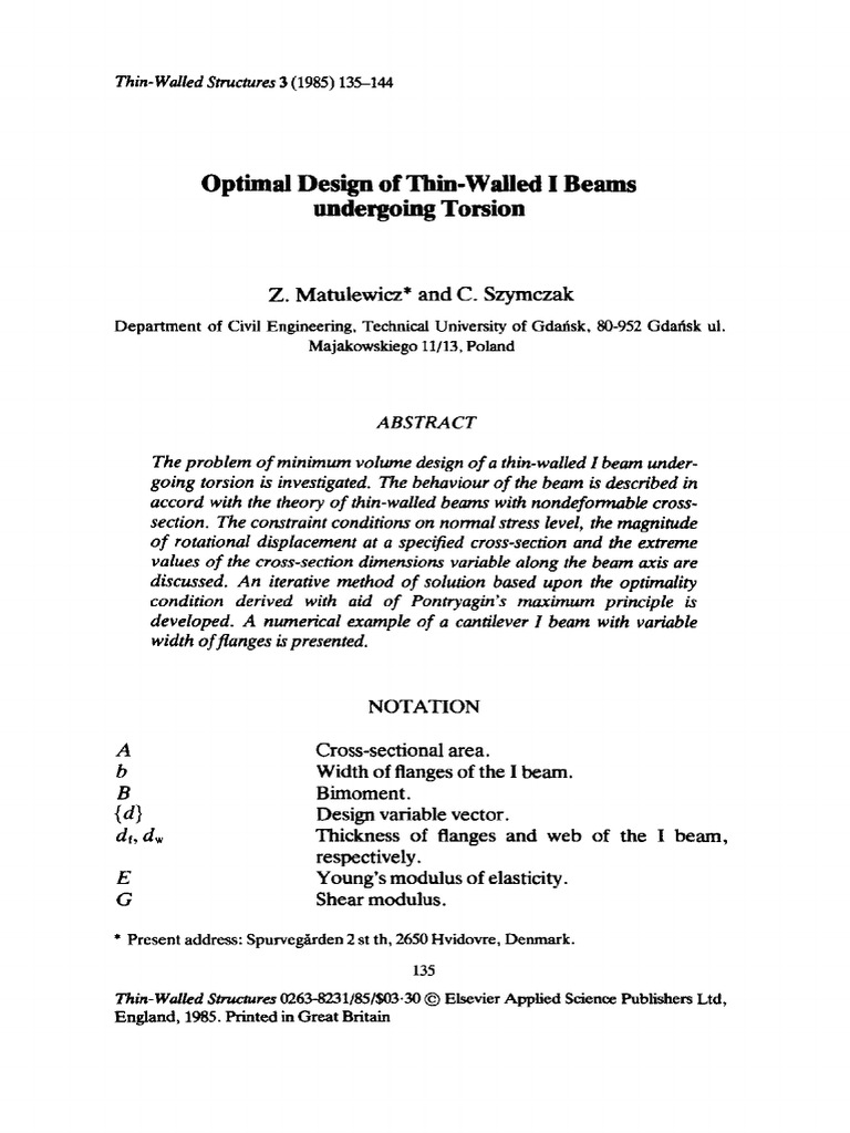 (Thin-Walled Structures 1985-Jan Vol. 3 Iss. 2) Z. Matulewicz - C ...