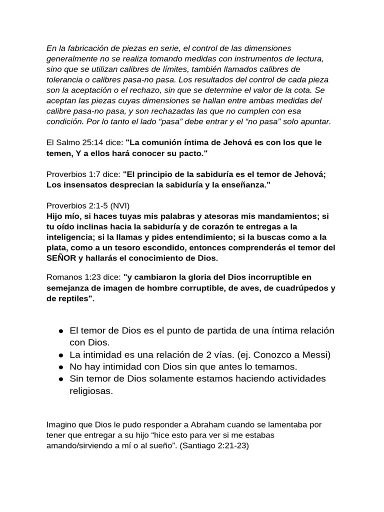 El Temor de Dios y Su Importancia | PDF | Dios | Creencia religiosa y ...