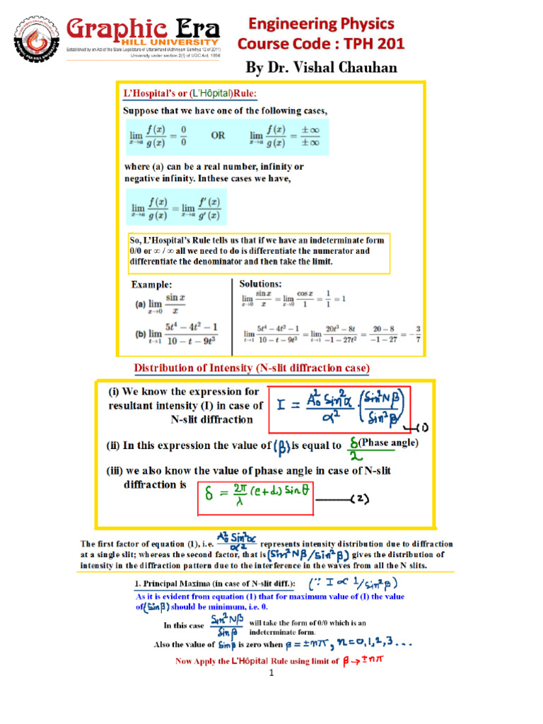 04 Unit-I Diffraction | PDF