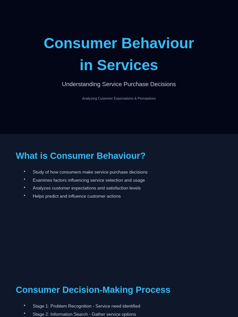 Consumer Behaviour in Services | PDF | Consumer Behaviour | Behavior