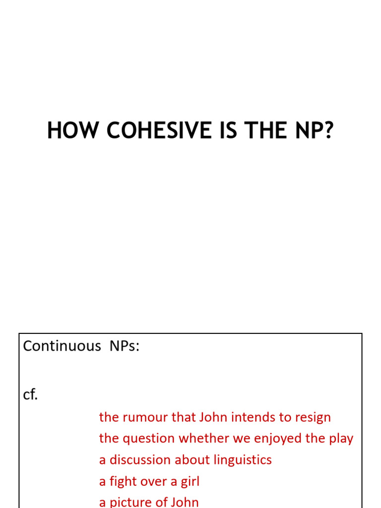 Understanding Cohesive Noun Phrases | PDF