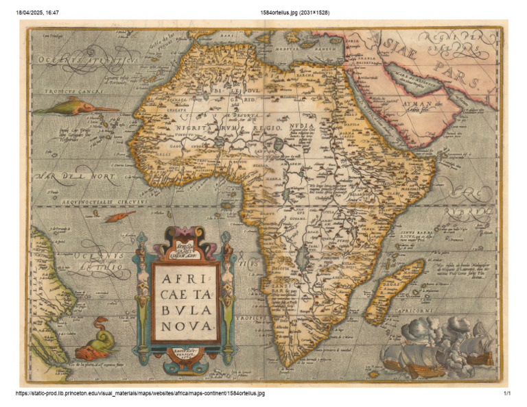 1584ortelius Map of Afirca | PDF
