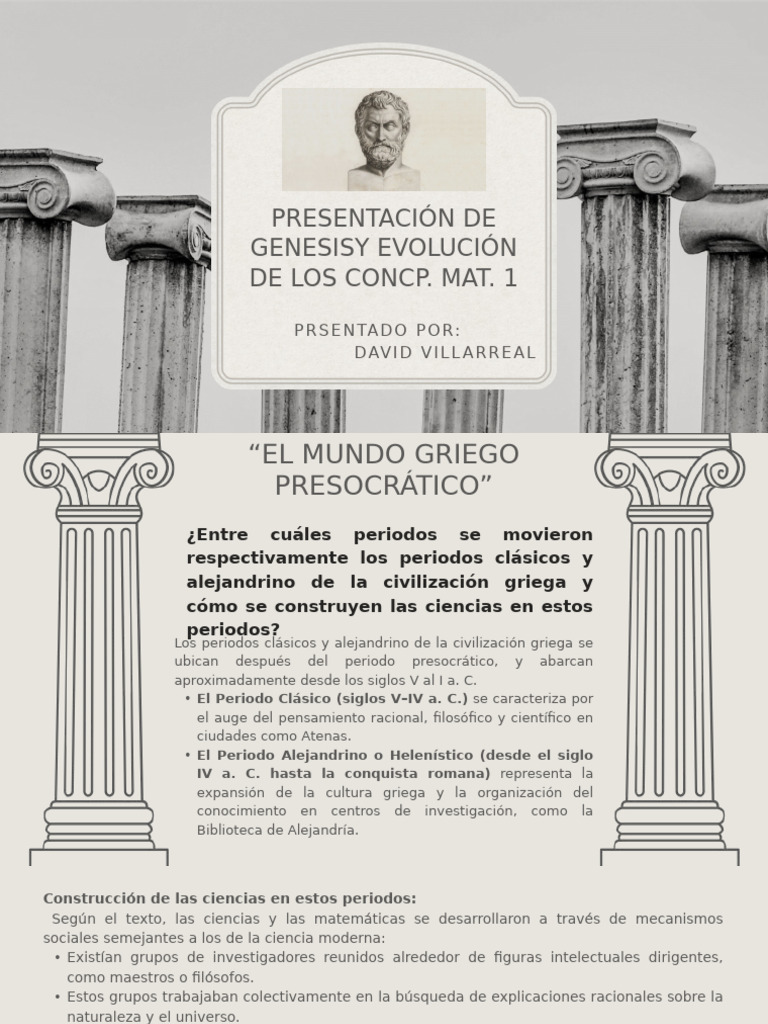 El Mundo Griego Presocrático | PDF | Science | Antigua Grecia