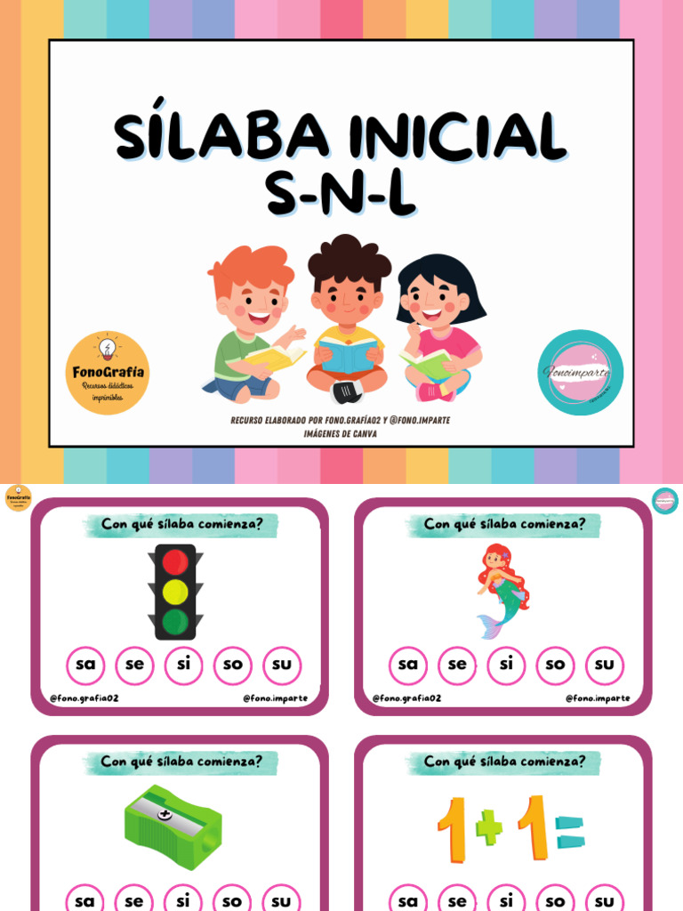 Sílaba Inicial N S L | PDF