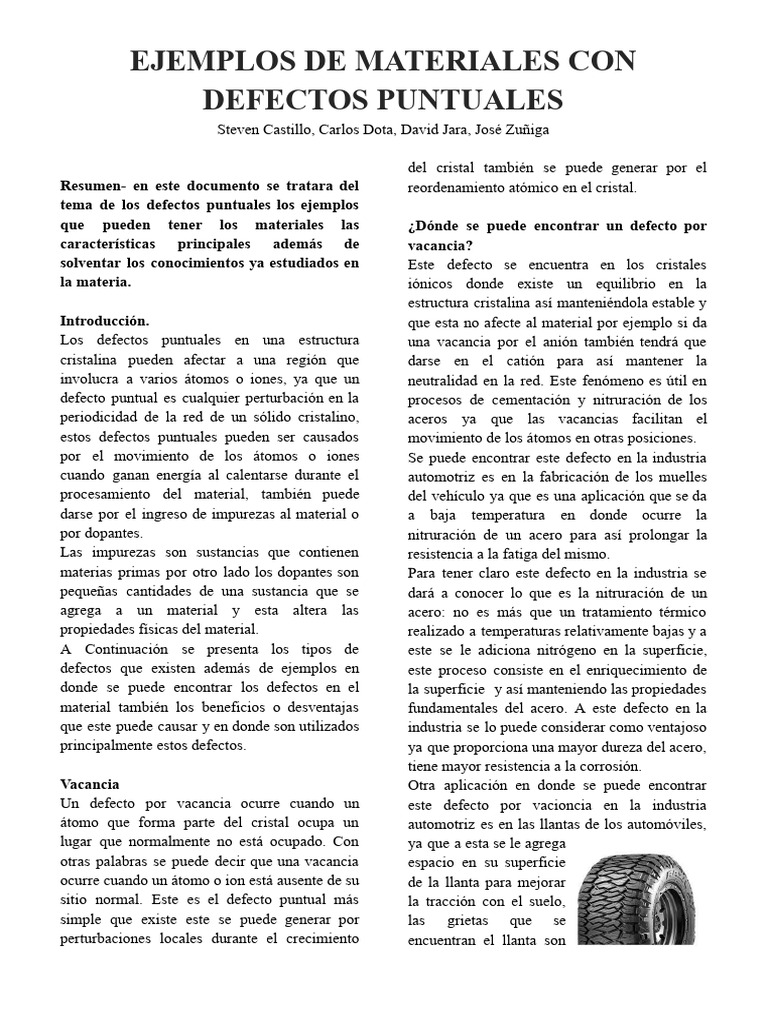Defectos Puntuales en Materiales Cristalinos | PDF | Aleación | Estaño
