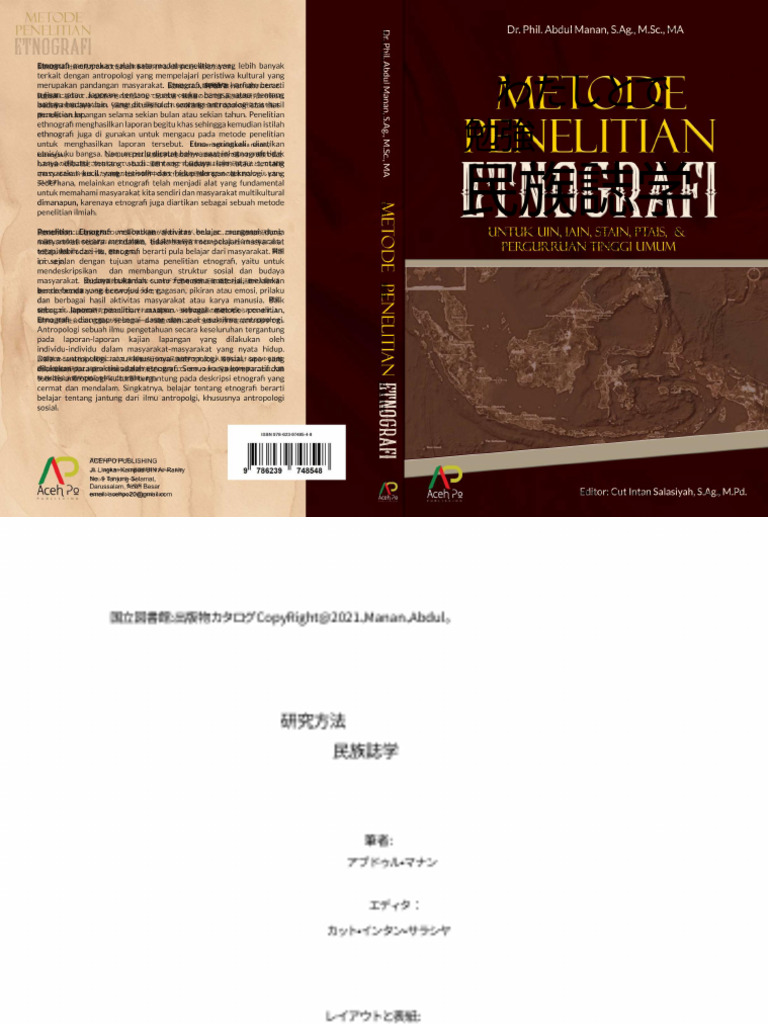 Buku - Metode Penelitian Etnografi (2021) | PDF
