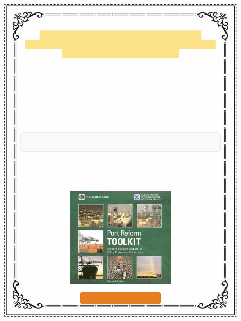Port Reform Toolkit Module 1 Volume 2 Second Edition The World Bank ...