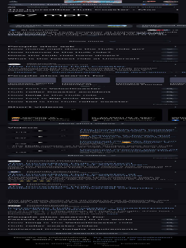 Incredible Hulk Coaster Speed Facts | PDF | Amusement Rides | Roller ...
