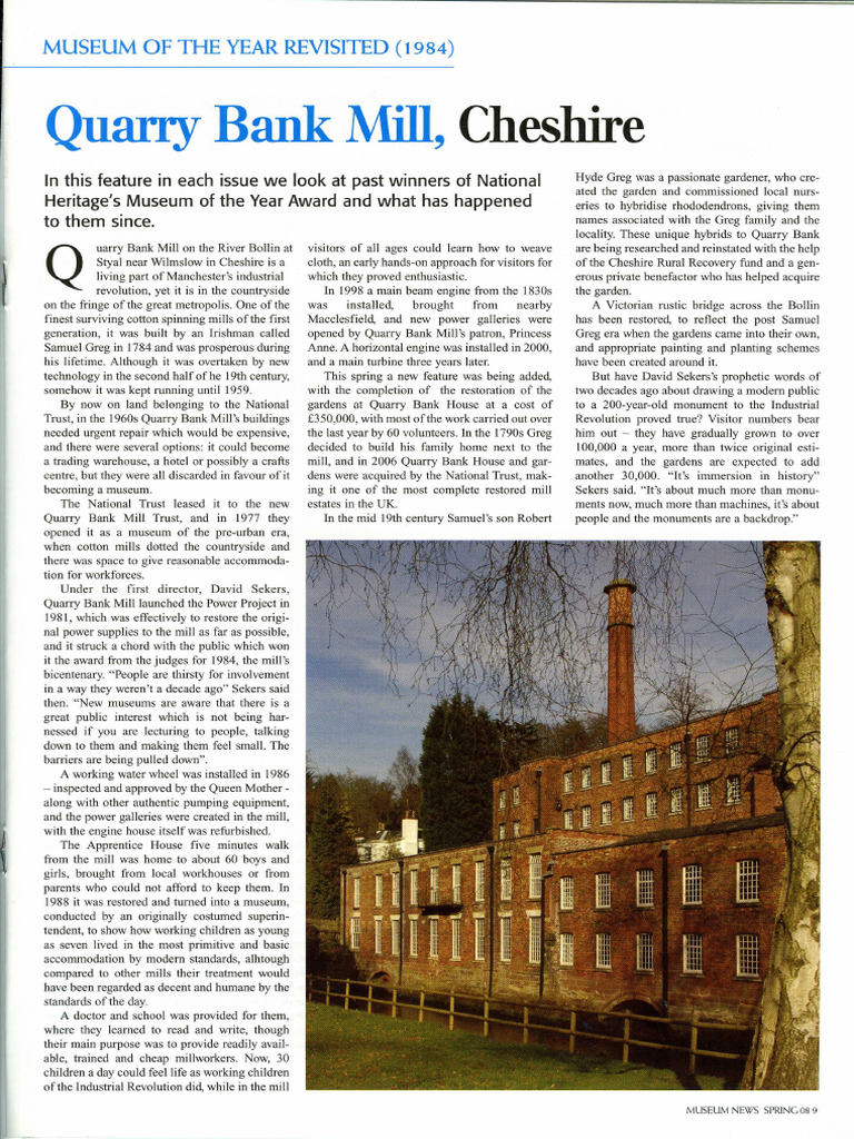 1984 Quarry Bank Mill Revisited | PDF