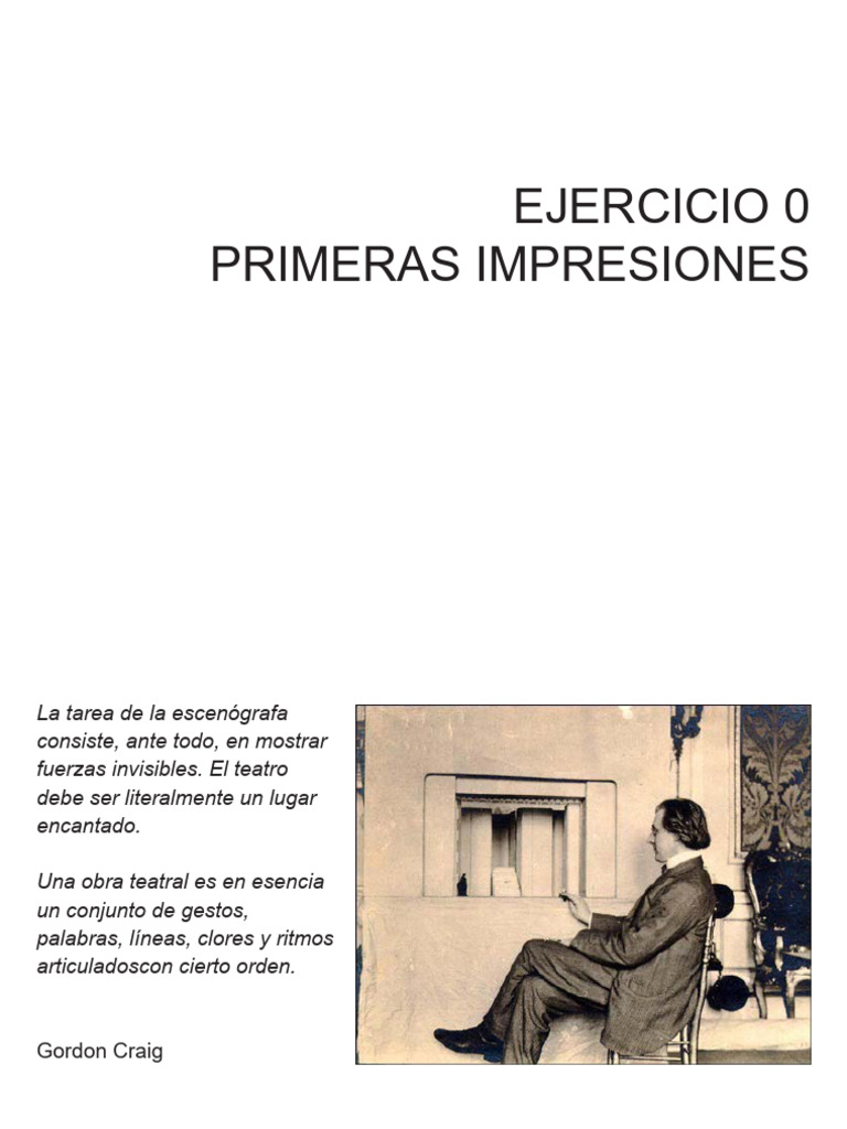 Tutoría Ejercicio 0 de Primeras Impresiones | PDF