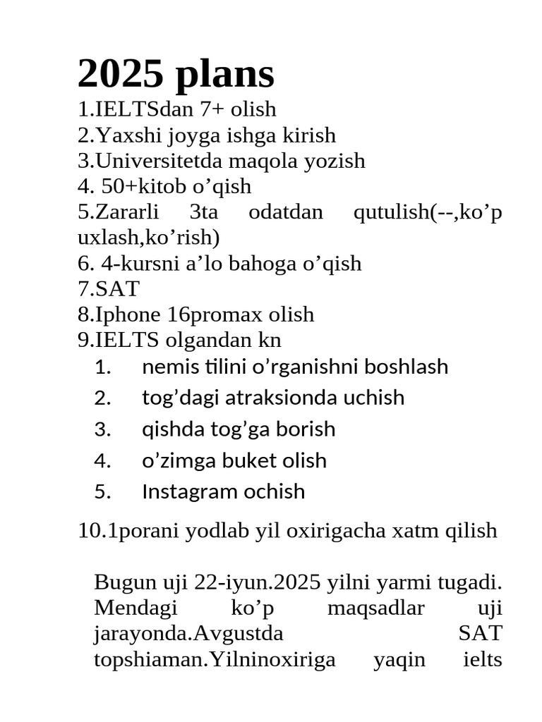 2025 Plans | PDF