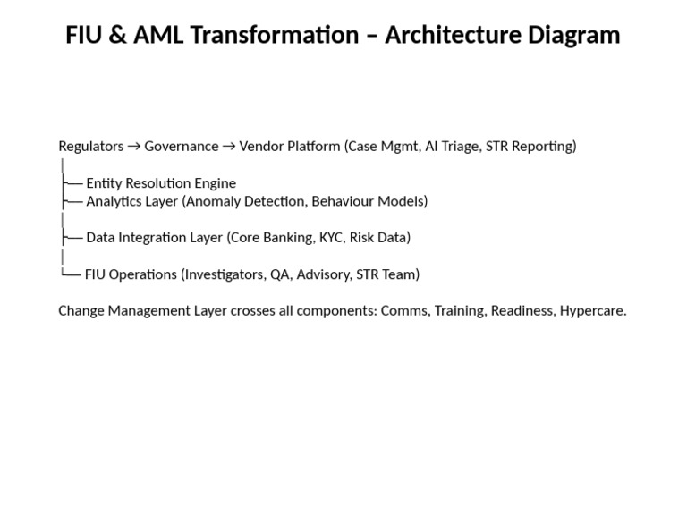 FIU AML Architecture presentation | PDF
