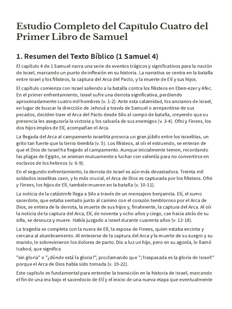 Estudio_Completo_del_Capítulo_Cuatro_del_Primer_Libro_de_Samuel | PDF | Arca de la Alianza ...