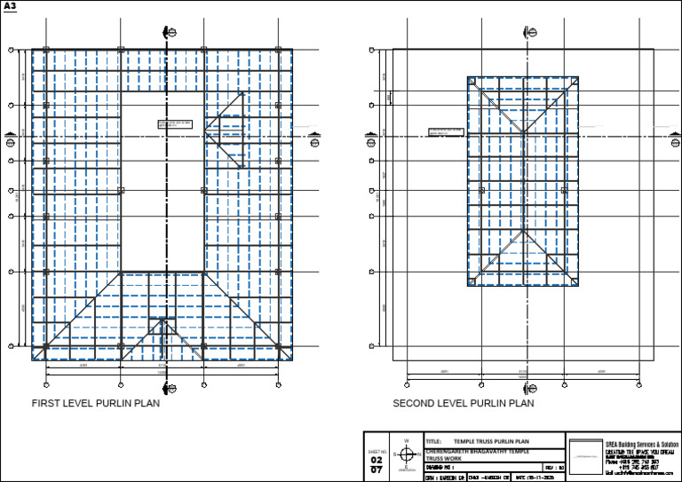 Temple Truss Purlin Plan Details | PDF