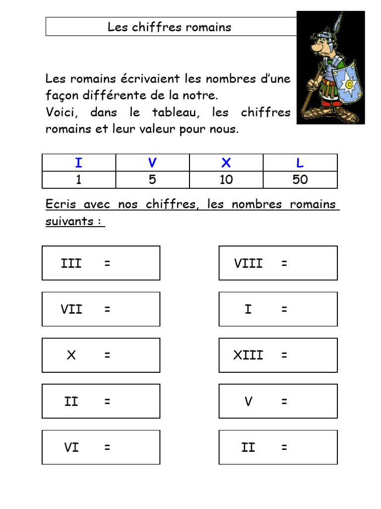 Comprendre les chiffres romains | PDF | Empire romain | Écriture