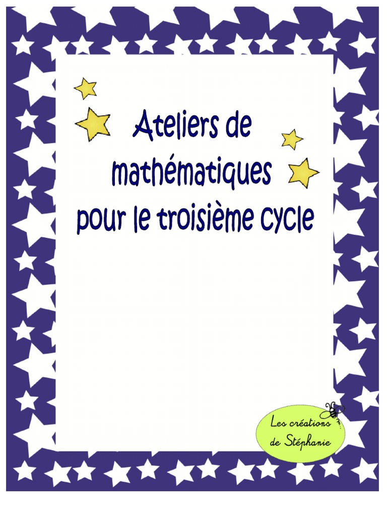 Ateliers Maths 3e Cycle | PDF | Enseignement des mathématiques | Des sports