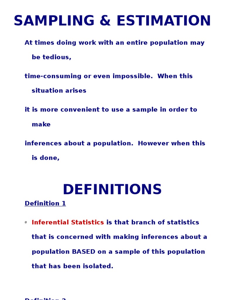 Estimating Population Parameters Through Sampling and Confidence Intervals | PDF | Confidence ...