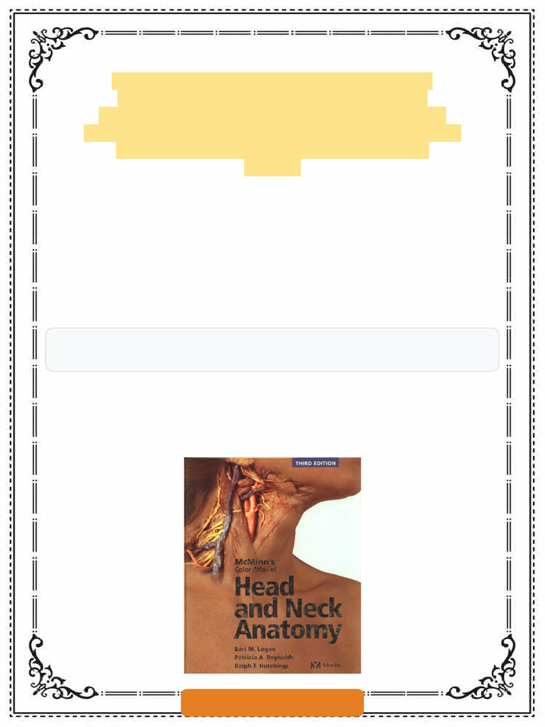 McMinn's Color Atlas of Head and Neck Anatomy 3rd editon by Ralph ...