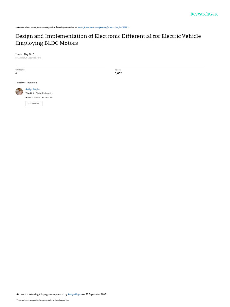Electronic Differential for EVs Using BLDC | PDF | Power Inverter ...