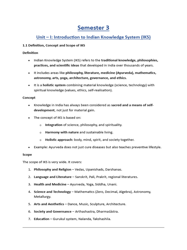 Overview of Indian Knowledge System | PDF | Ayurveda | Science